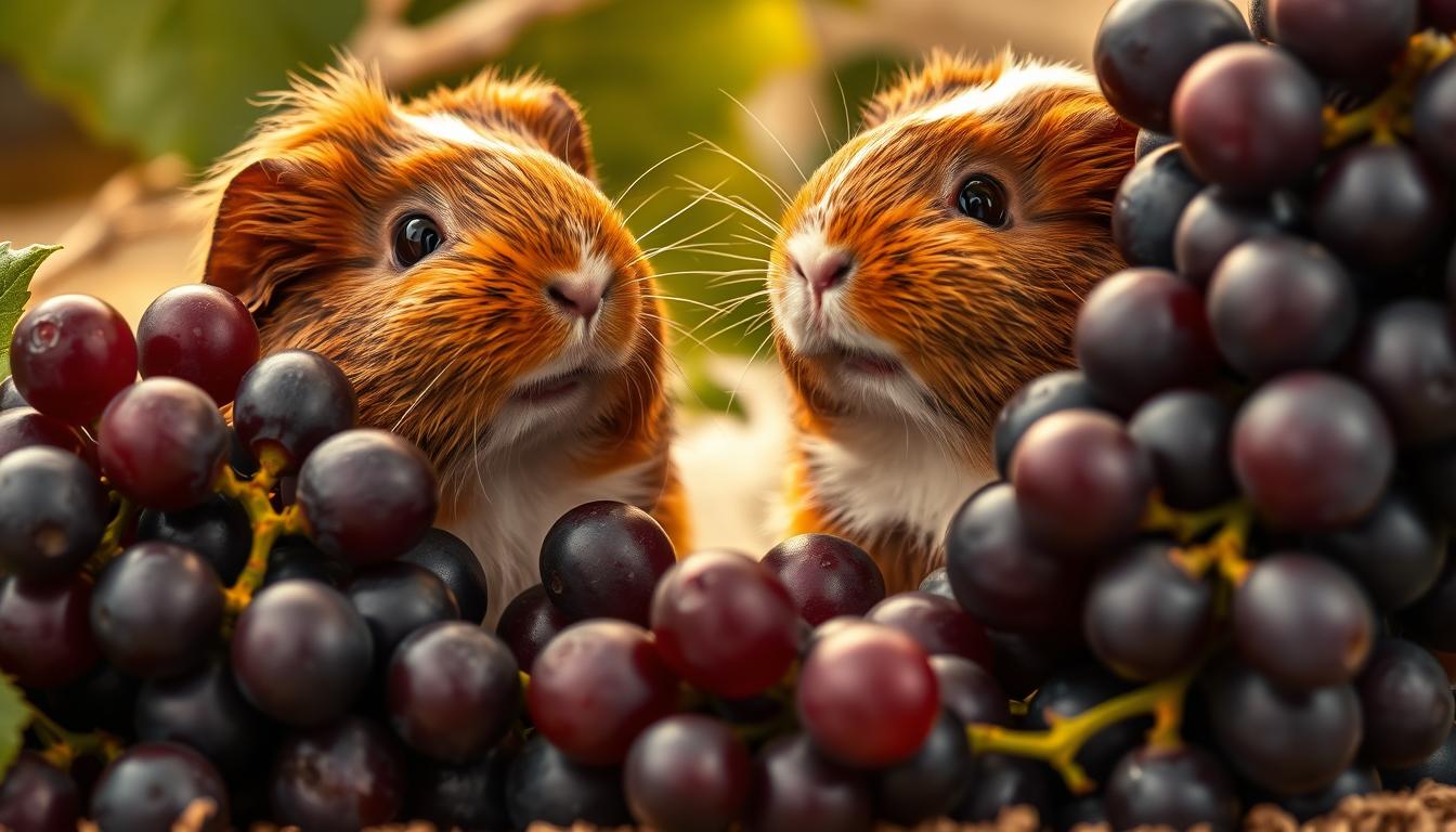 Schone Durfen Meerschweinchen Trauben Essen Bild
